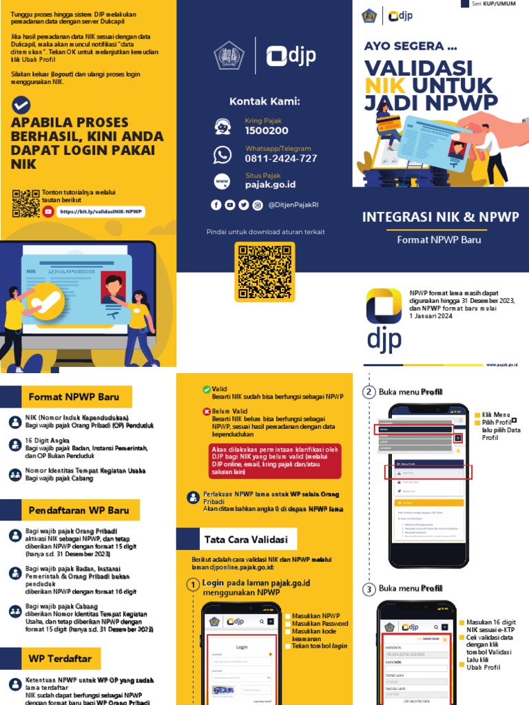 Leaflet Nik NPWP | PDF