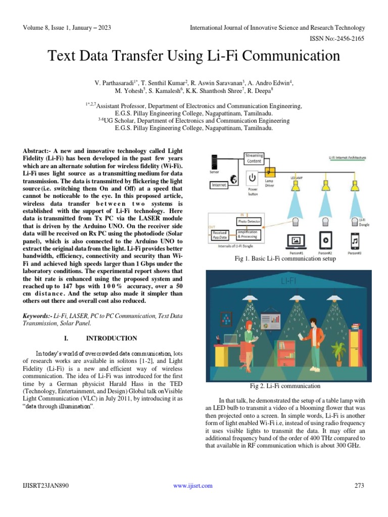 Text Data Transfer Using Li-Fi Communication | Download Free PDF | Electronics | Computing