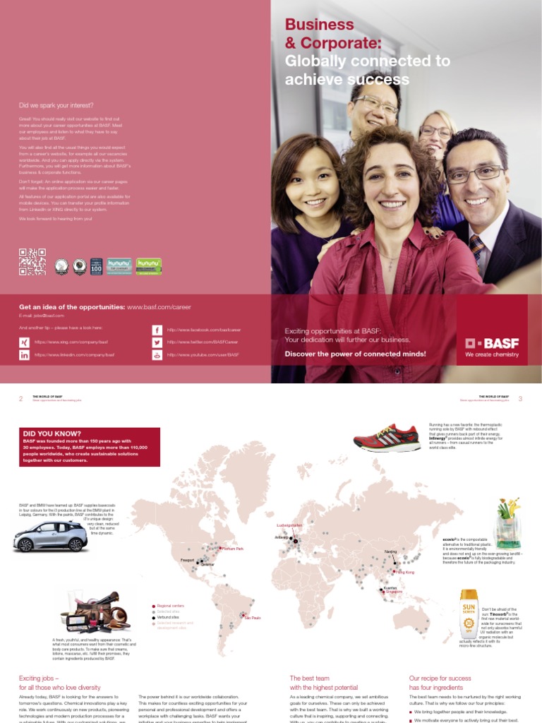 BASF Career Brochure Business-Corporate EN | PDF | Marketing | Sales