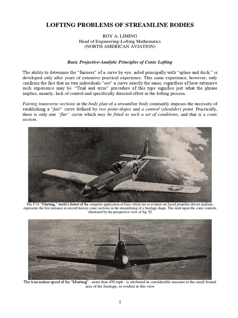 LOFTING PROBLEMS OF STREAMLINE BODIES - Roy A. Liming | Download Free ...