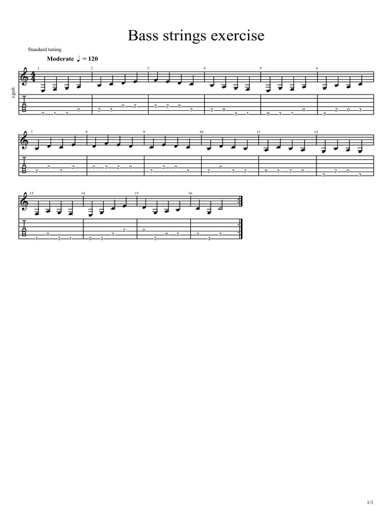 005 Bass Strings Exercise Pdf Irish Musical Instruments Musical Compositions 
