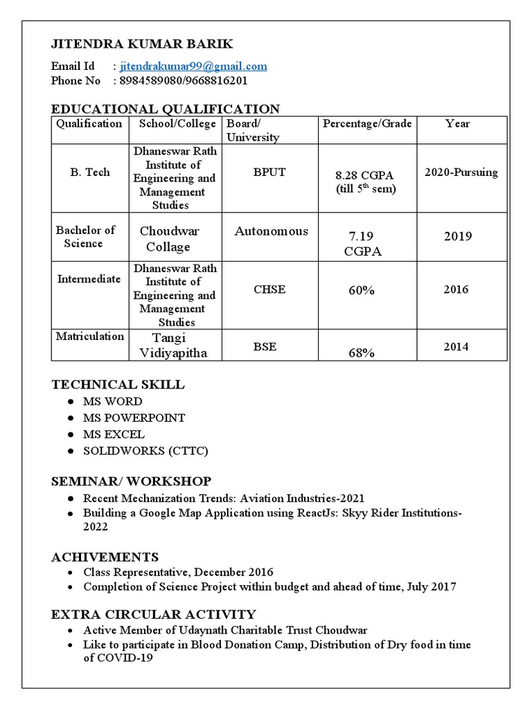 Jitendra Resume | PDF
