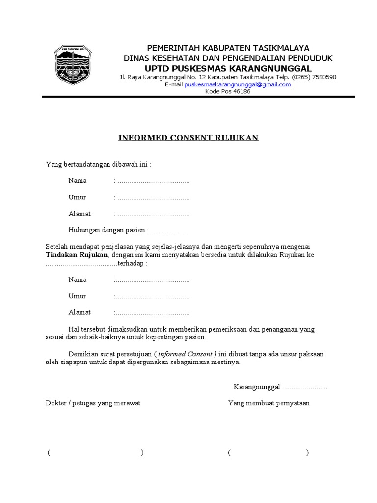 Informed Consent Rujukan Baru | PDF