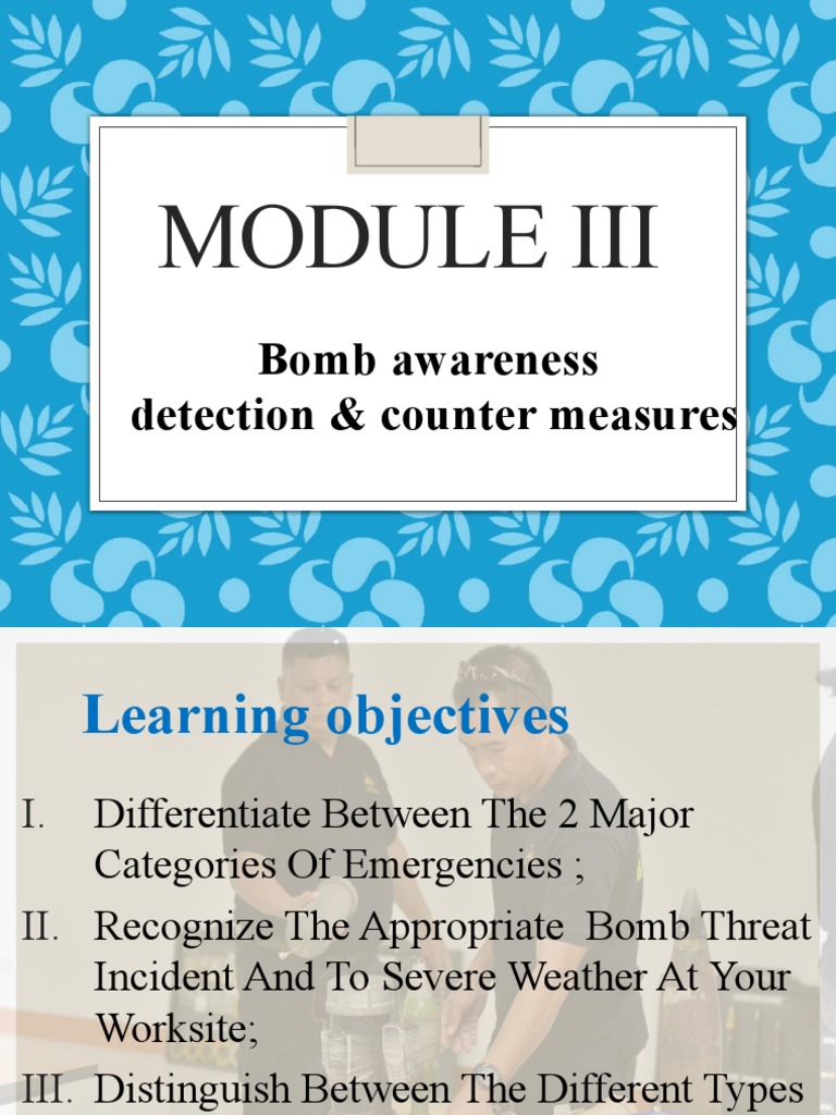 Module Iii-Bomb Awareness | PDF | Emergency | Bomb