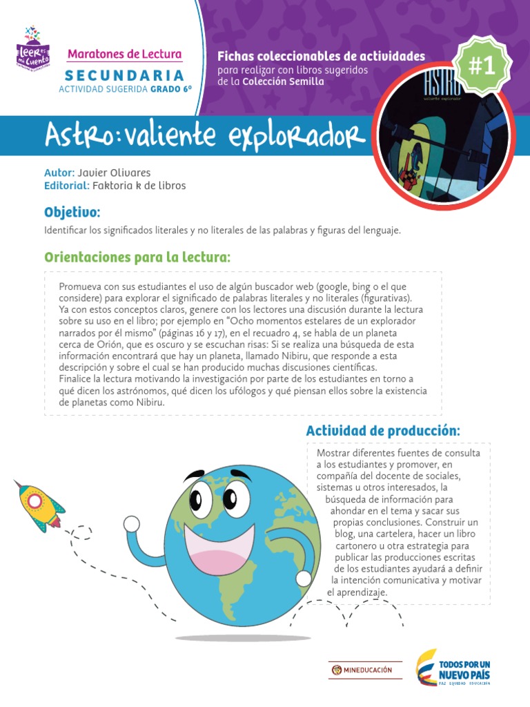 Ficha 1 Astro-Valiente-Explorador | PDF | Aprendizaje | Comunicación