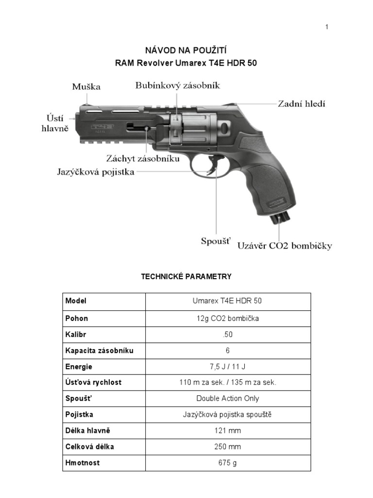 512 Manual Ram Revolver Umarex T4e HDR 50 11j | PDF