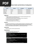 2.9.1 Packet Tracer - Basic Switch and End Device Configuration | PDF | Computer Network ...