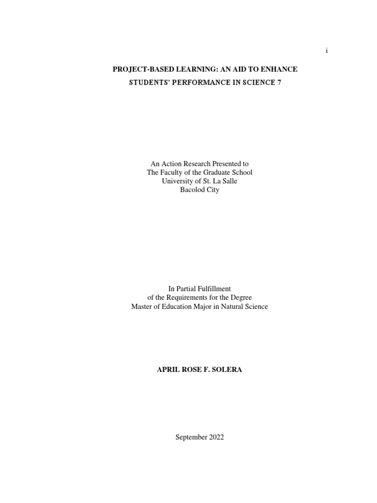 Solera Final Paper | Download Free PDF | Project Based Learning | Constructivism (Philosophy Of ...
