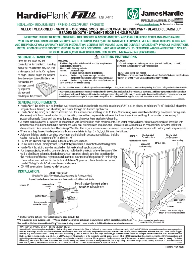 Hardieplank-Installation Inst From Hardiplank Website | Framing ...