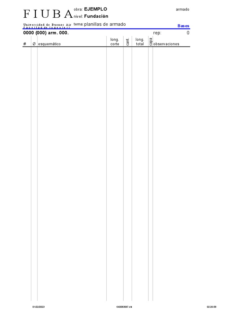 Planilla de Armado Fiuba | PDF