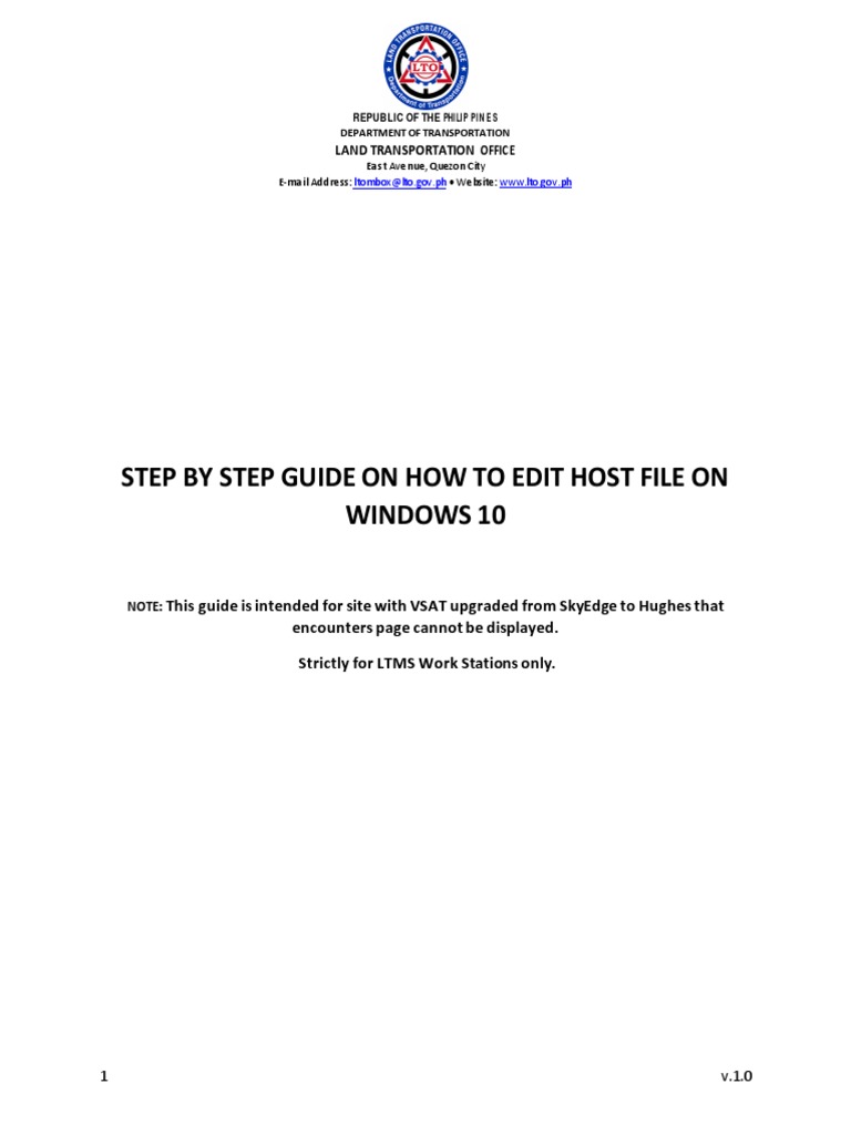 Step By Step Guide On How To Edit Host File On Windows 10 Pdf