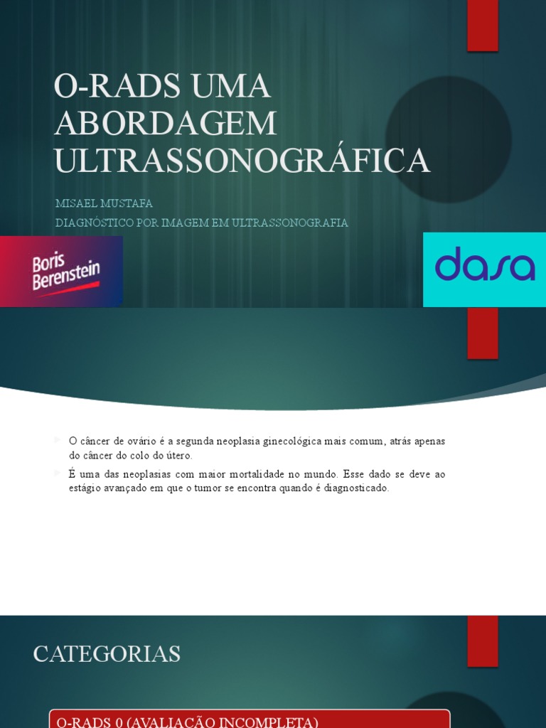 O-RADS: Avaliação Ultrassonográfica de Risco Ovariano | PDF | Câncer ...