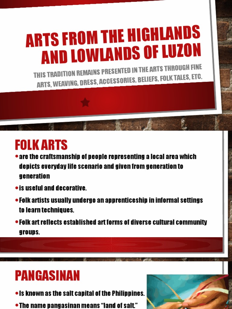 Arts From The Highlands and Lowlands of Luzon | PDF | Textiles ...