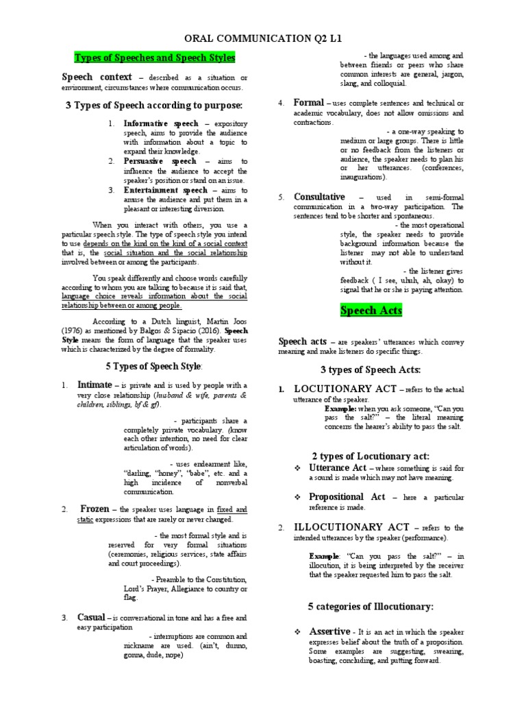 Oral Communication | PDF | Linguistics | Human Communication