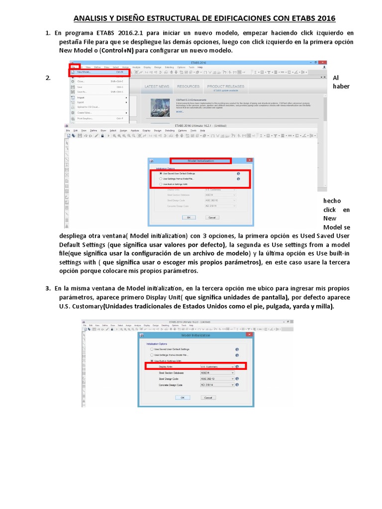 Manual De Etabs 2016 Pdf Metrología Sistema Internacional De Unidades