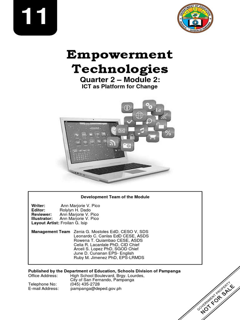 EmpTech Q2 - Mod2 - ICT As Platform For Change | PDF | Educational Technology