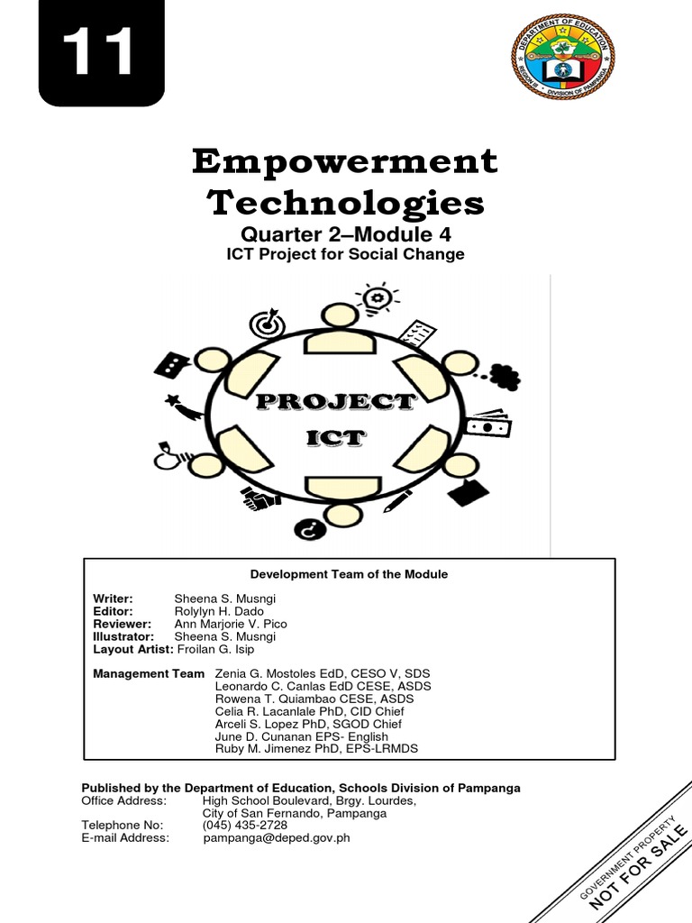 EmpTech Q2 - Mod4 - ICT Project For Social Change | PDF | Educational Technology | Information ...