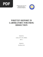 Lab Report - Frog Dissection | PDF | Frog | Anatomy