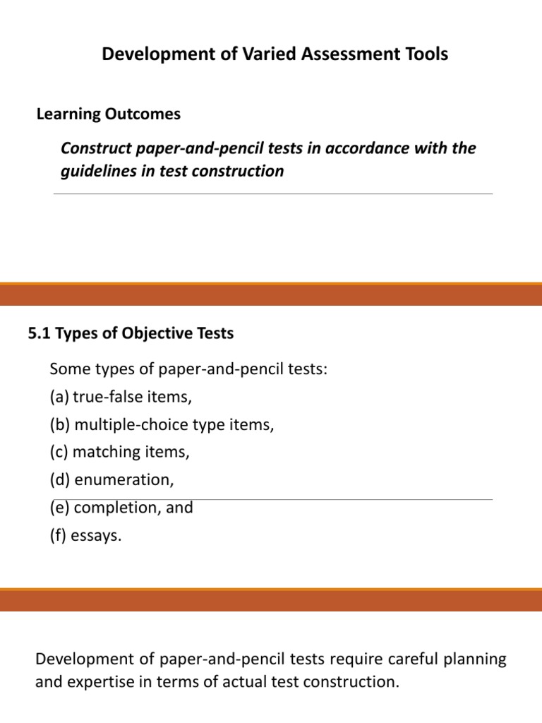 Varied Assessment Tool Development Guide | PDF | Multiple Choice | Test ...