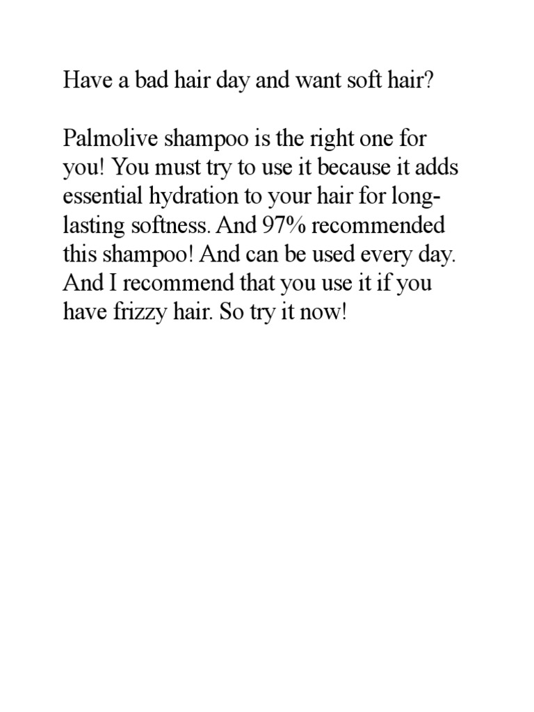 Shampoo Script - English 5 | PDF