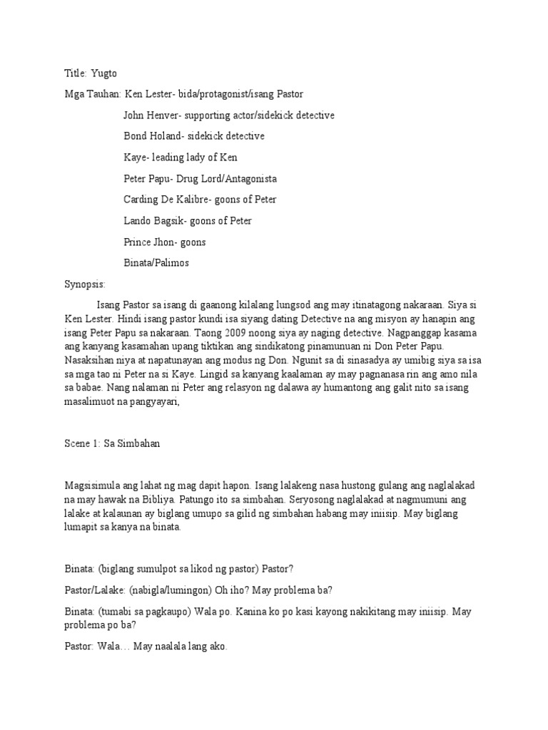 YUGTO SCRIPT Completed | PDF