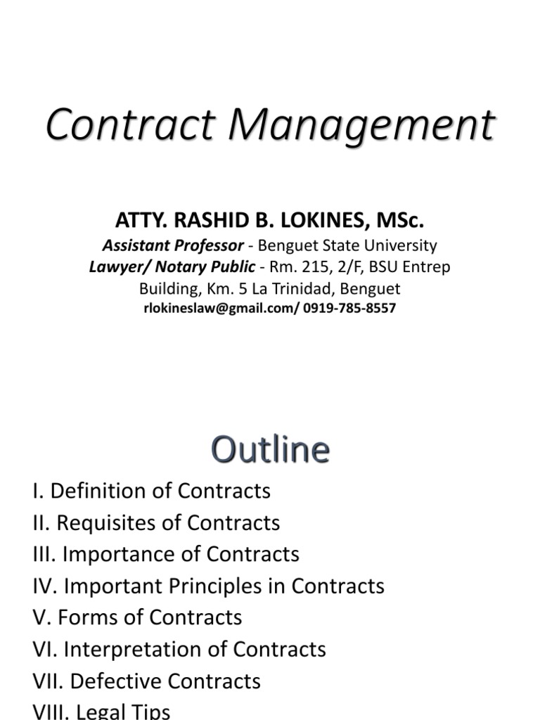 Contract Management | PDF