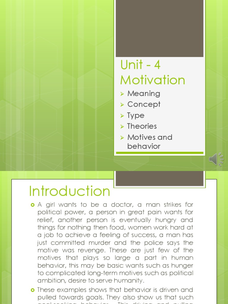 Motivation | PDF | Motivational | Motivation