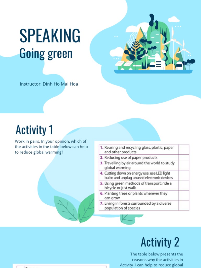 Unit 6: Speaking on Global Warming | PDF