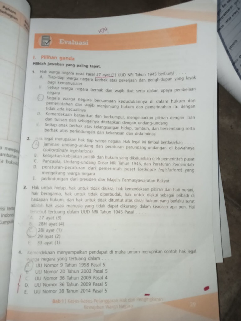 Kisi-Kisi PPKN | PDF