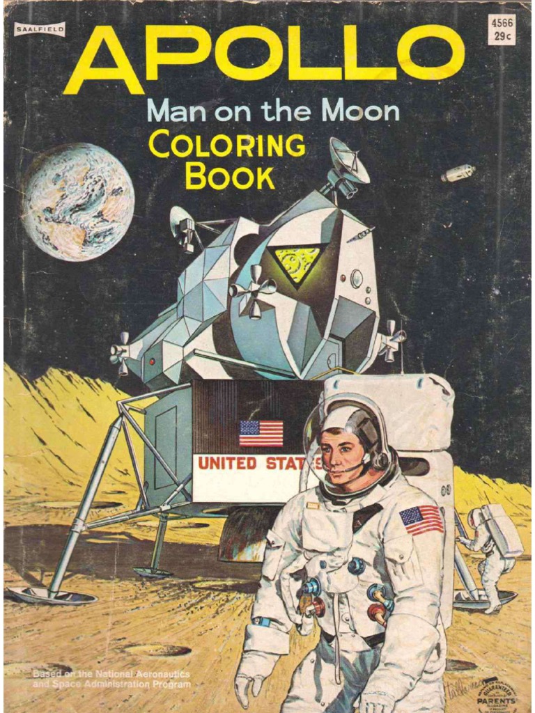 Apollo Man On The Moon Coloring Book Bleached Shrunk | PDF