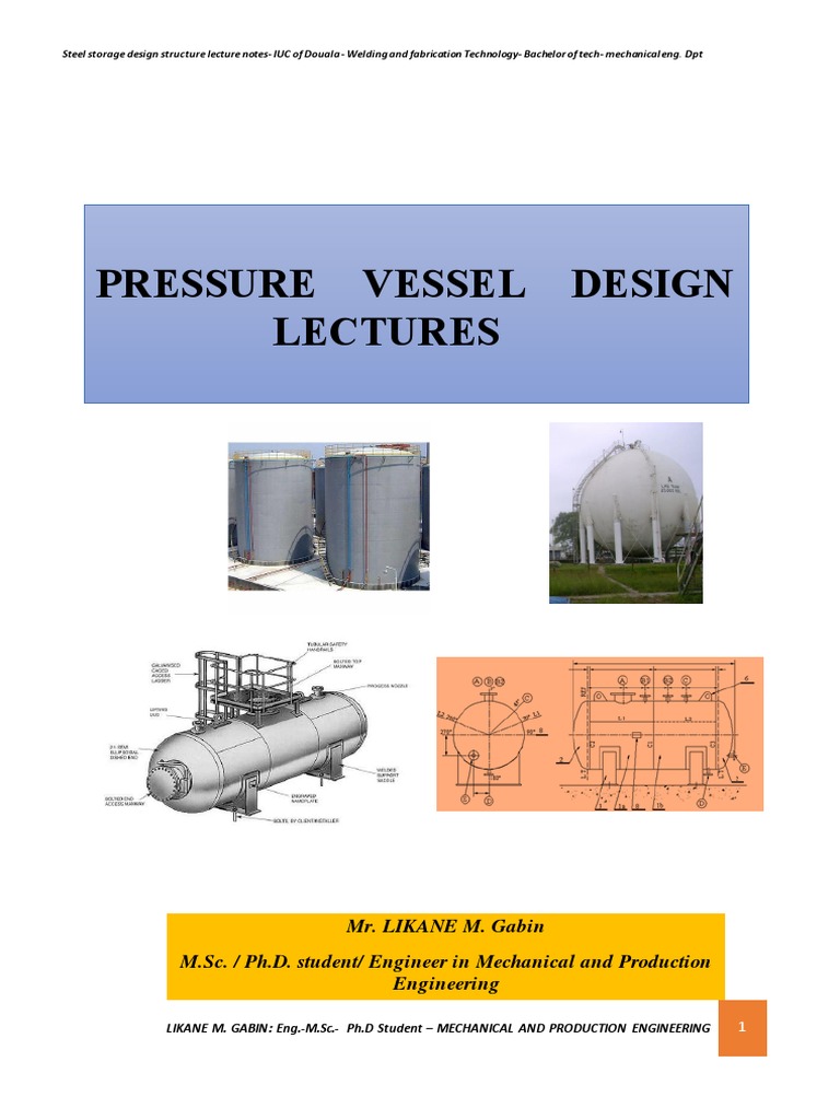 Pressure Vessel Design Lecture Notes Final FF - Copie | PDF | Rolling ...