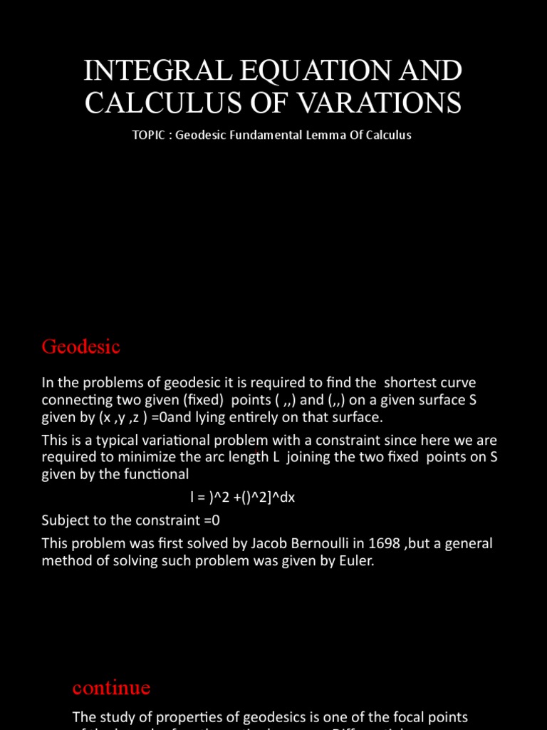 Calculus of Varations PPT (Recovered) | PDF | Calculus Of Variations ...