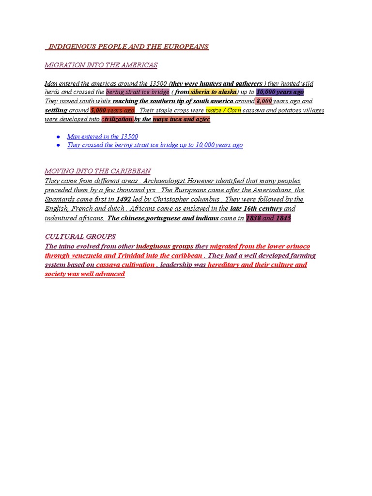 CXC Study Notes For History | PDF | Maya Civilization | Indigenous ...