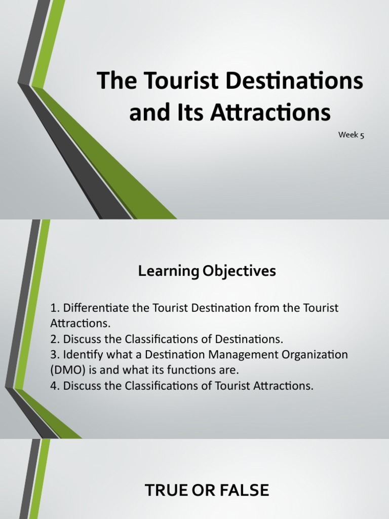 The Tourist Destinations and Its Attractions | PDF | Tourism