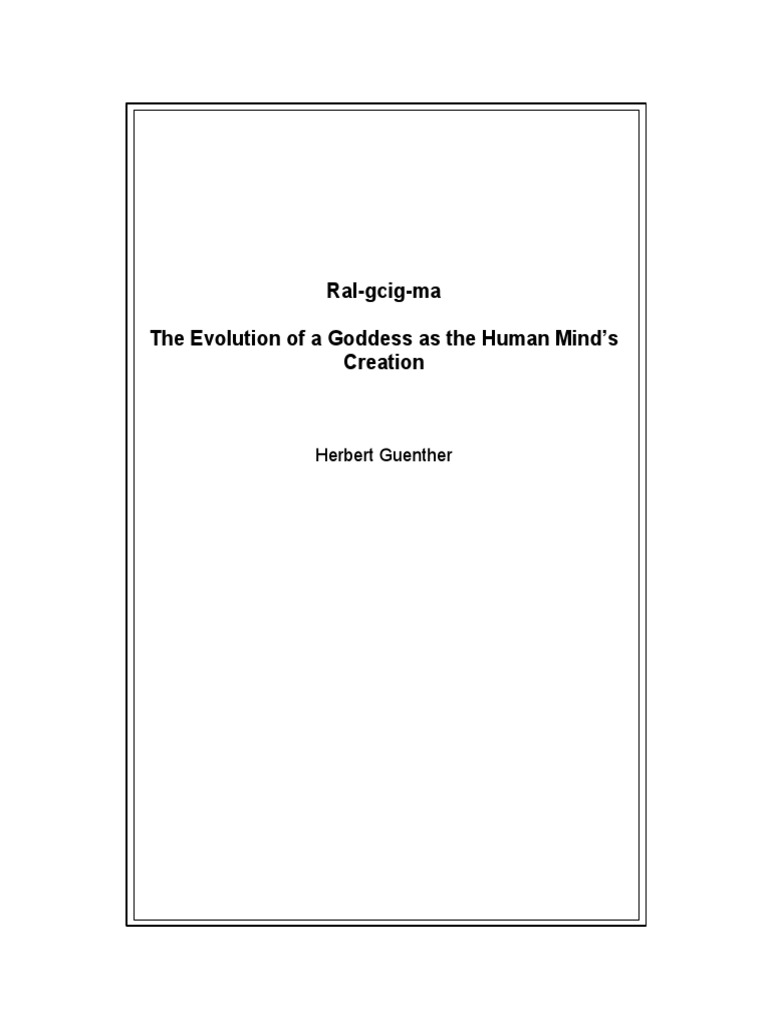 Guenther - The Evolution of A Goddess As The Human Mind's Cre | PDF