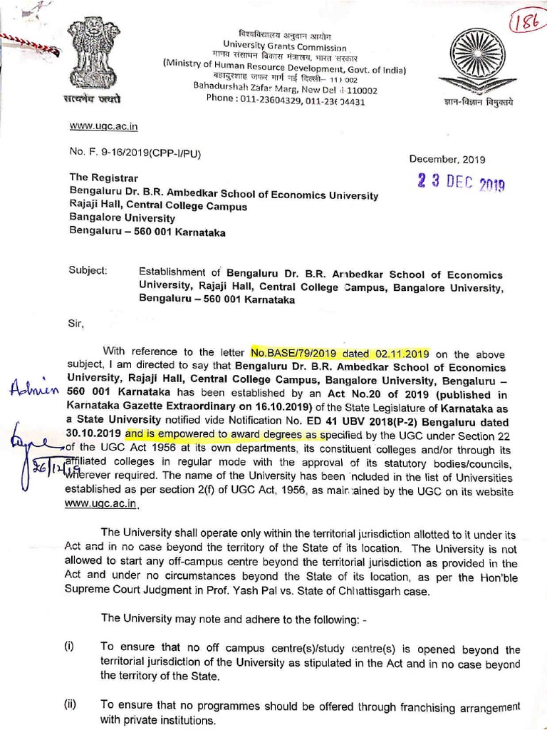Ugc Recognition Letter 2f | PDF