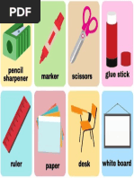 Classroom Objects Flashcards 5 | PDF