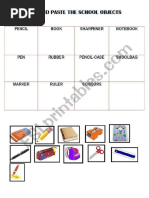 Classroom Objects Flashcards 3 | PDF