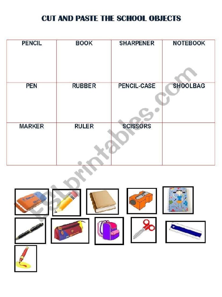 Classroom Objects Flashcards 5 | PDF