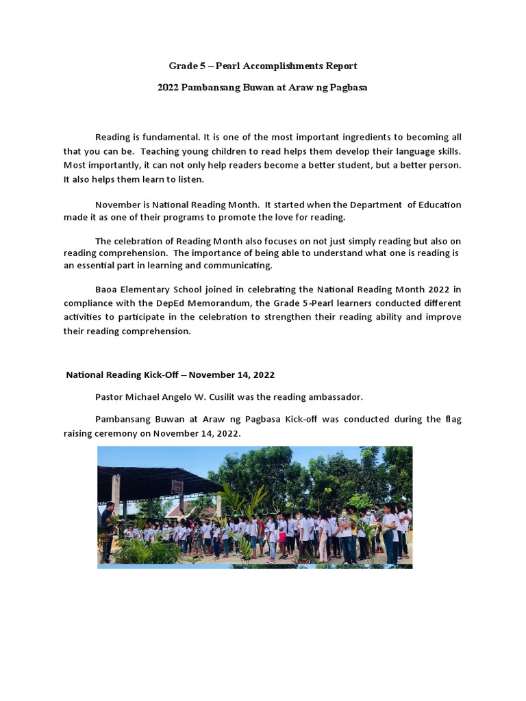 National Reading Month 2022 Activities | PDF | Language Arts & Discipline