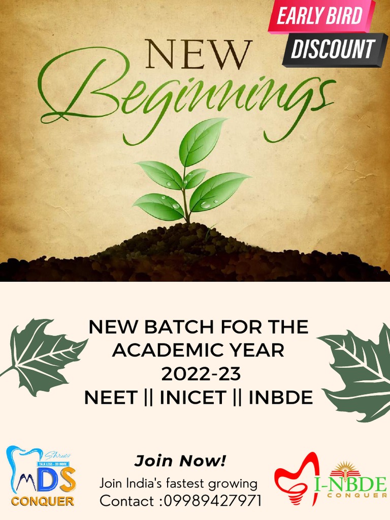 MDS Conquer: New Batch Enrollment 2022-23 | PDF
