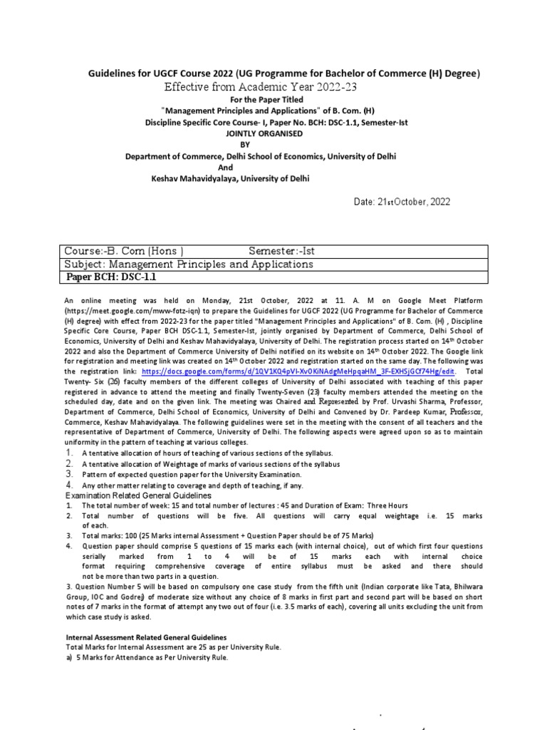 DSE 1 1 BCH Management Principles and Application Guidelines 1 | PDF | Decision Making ...