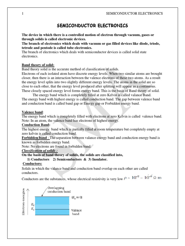 14.semiconductor notes | PDF | P–N Junction | Logic Gate