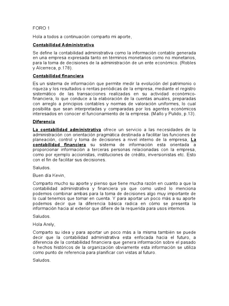 Foro 1 | PDF
