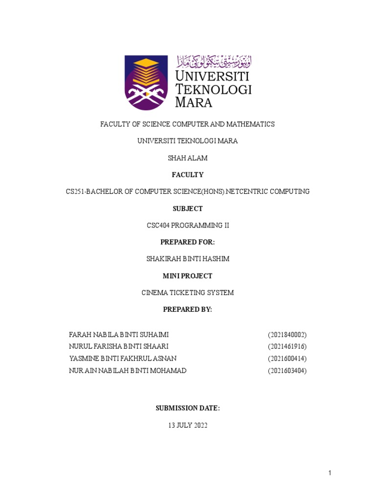 Csc404 Mini Project | PDF | Movie Theater | Internet