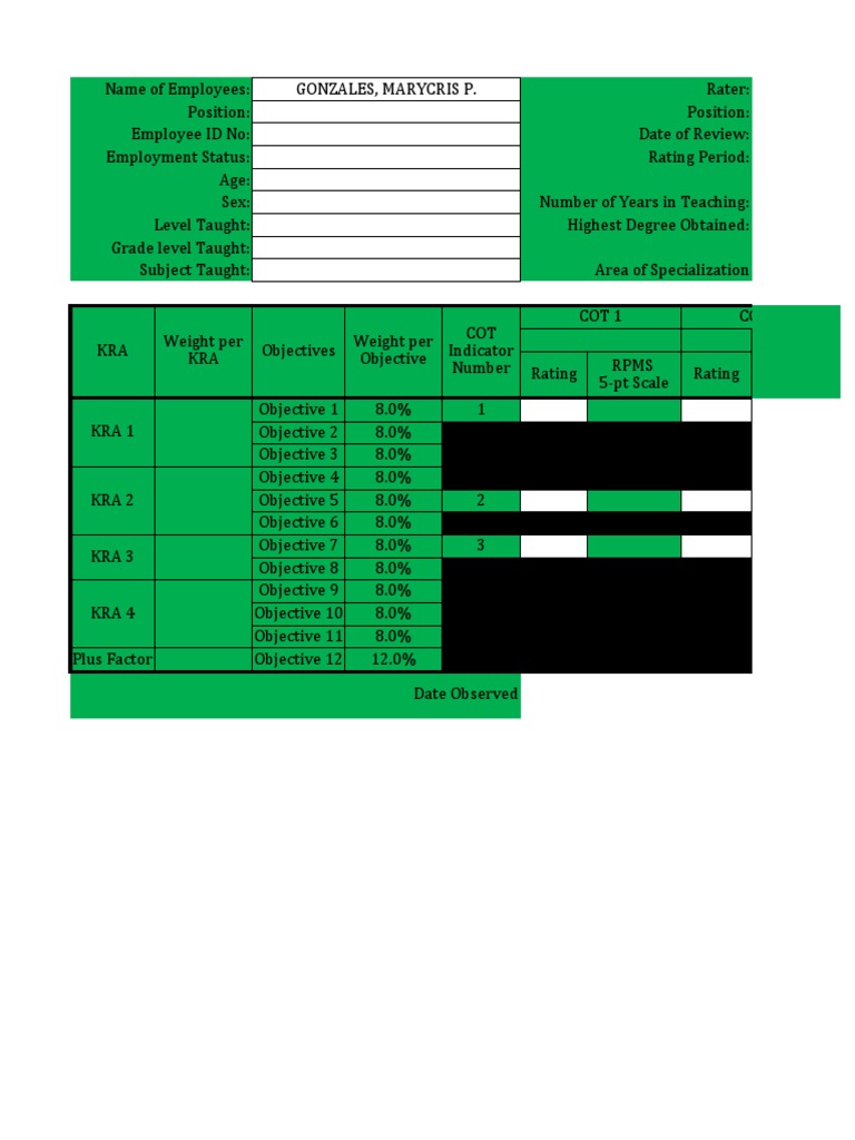 AUTOMATED IPCRF For SY 2020 2021 | PDF | Teaching Method | Goal