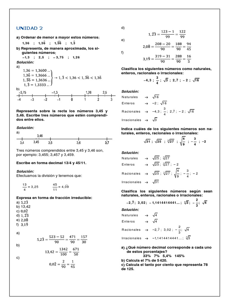 Ejercicios Recuperacion Eval 1 2 | PDF | Matemáticas | Aritmética