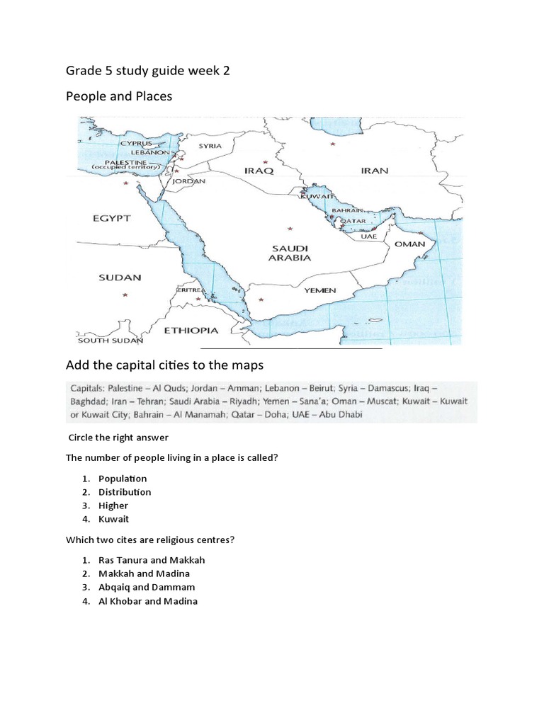 Grade 5 Study Guide Week 2 | PDF