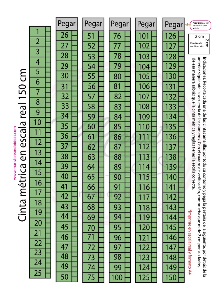 Cinta Métrica en Escala Real | PDF