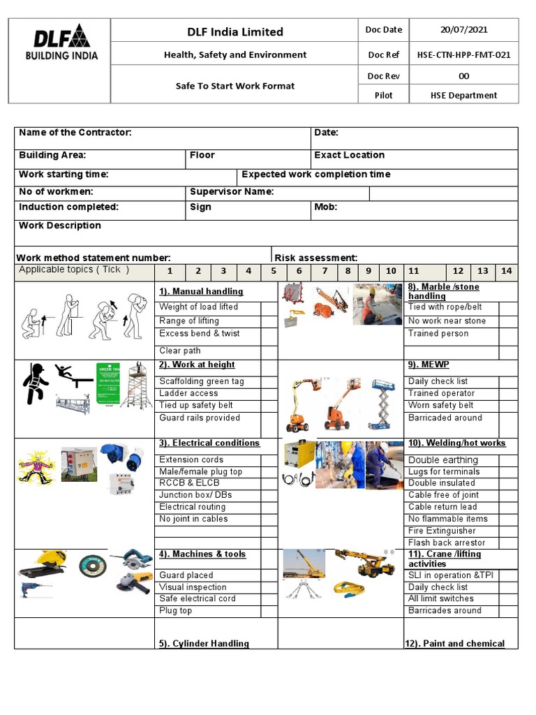 General Work Permit Hse Ctn Hpp Fmt 021 Download Free Pdf 3207